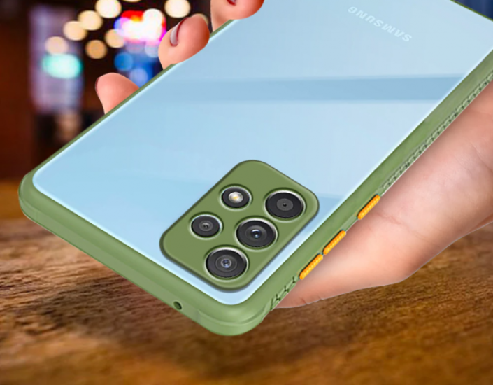 Samsung Galaxy A72 Kılıf Camlı Silikon Miami Kapak - Yeşil - Kilifplus ...