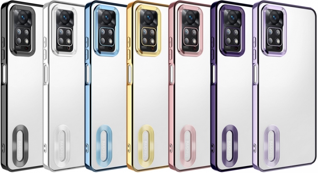 Xiaomi Redmi Note 11 Pro Kılıf Kamera Lens Korumalı Şeffaf Renkli Logo ...