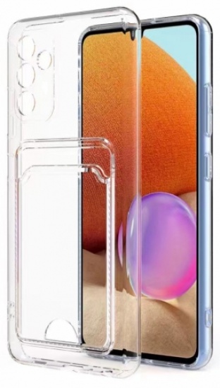 Samsung Galaxy A34 Kılıf Kartlıklı Şeffaf Esnek Silikon Kamera Korumalı ...