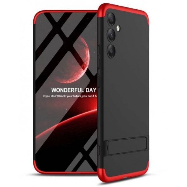 Samsung Galaxy A34 Kılıf 3 Parçalı Standlı 360 Tam Korumalı Rubber AYS ...