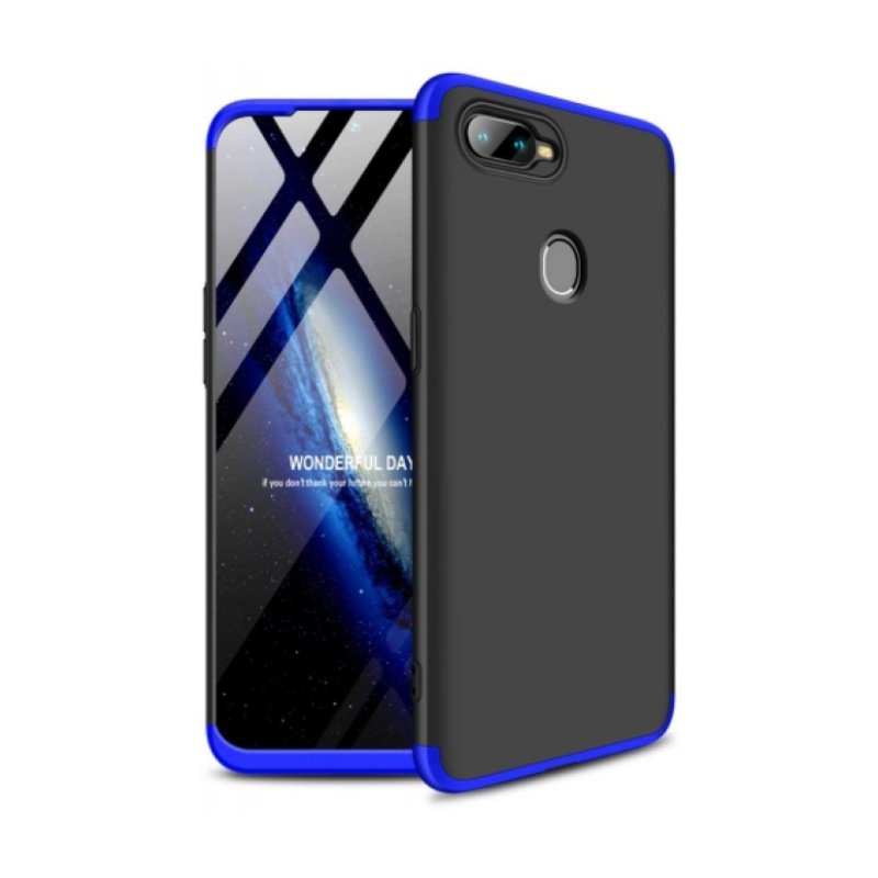 Oppo AX7 Kılıf 3 Parçalı 360 Tam Korumalı Rubber AYS Kapak - Mavi ...