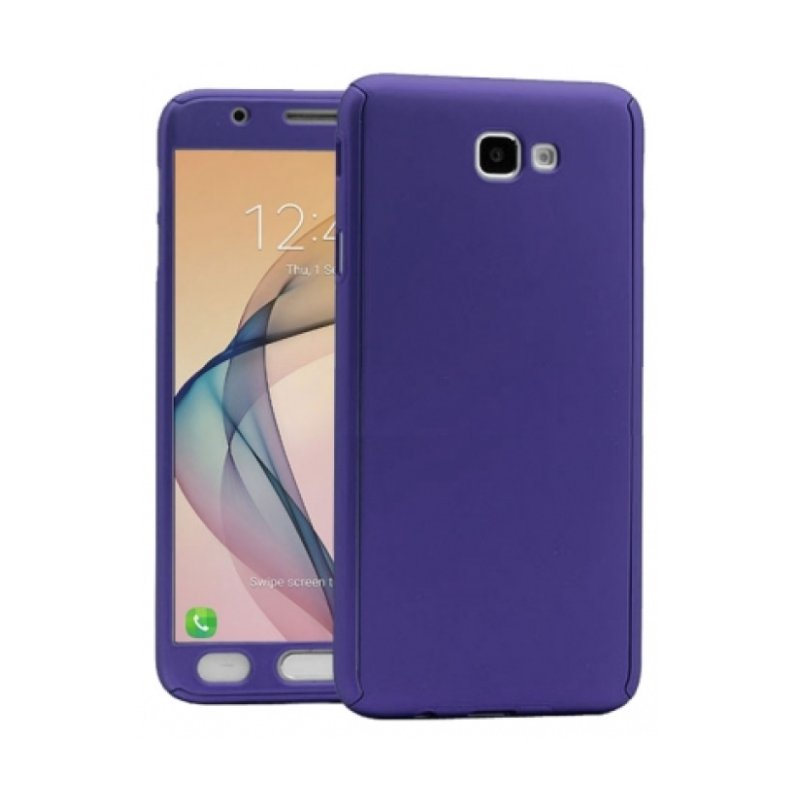 Samsung Galaxy J7 Prime Kılıf 360 Tam Koruma Ön ve Arka Rubber Camlı ...